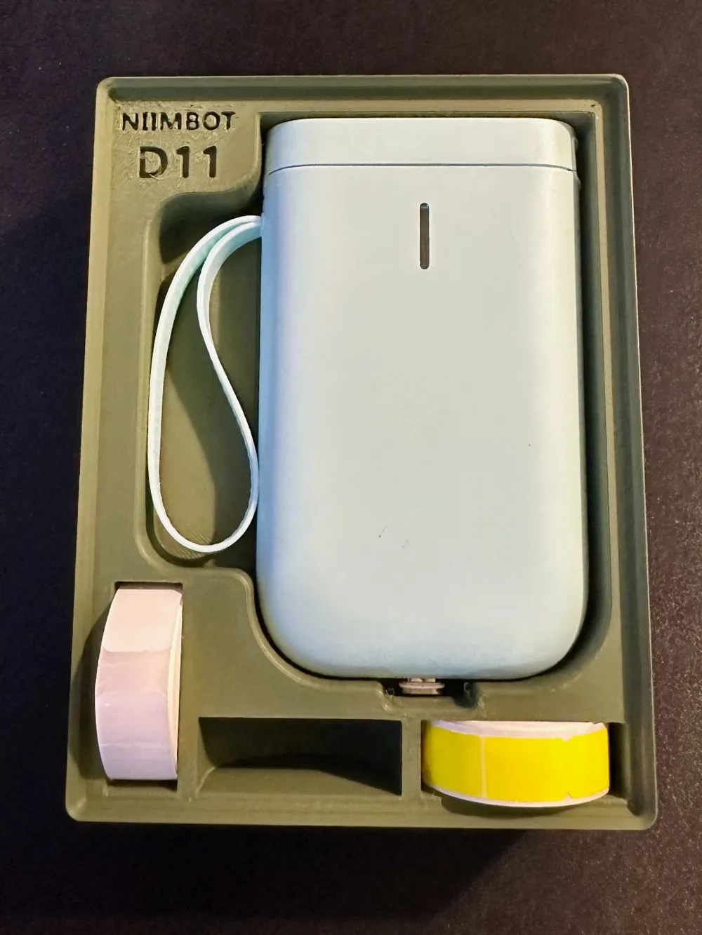 Gridfinity Niimbot D11 Label Printer Bin Remixed by DrHellbenders ...