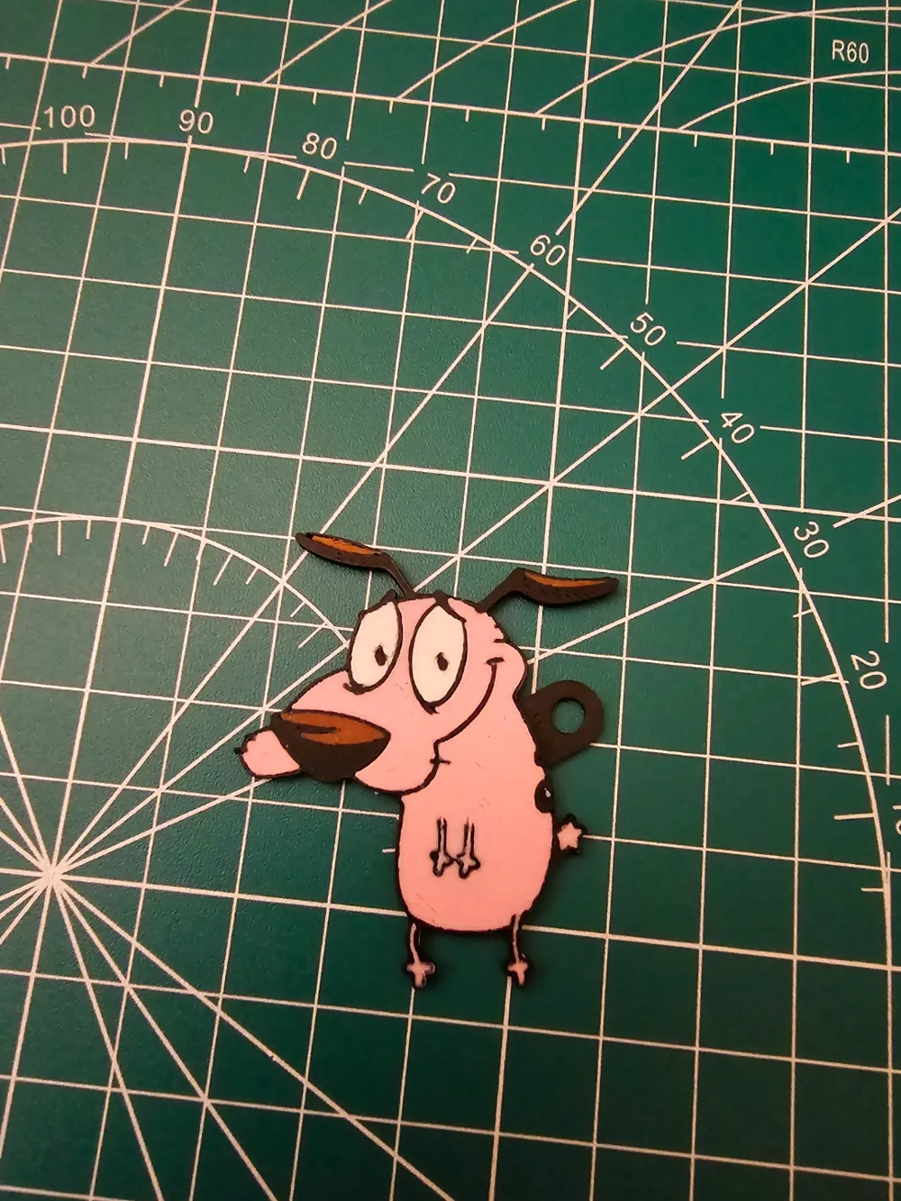 Courage the Cowardly Dog Keychain / Token by Lumpy3D - MakerWorld