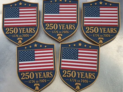 America 250 badge pin - Free 3D Print Model - MakerWorld