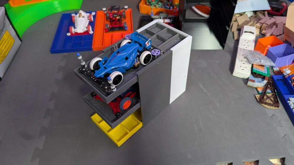 Mini 4wd Build Area and Storage Tower - Free 3D Print Model - MakerWorld