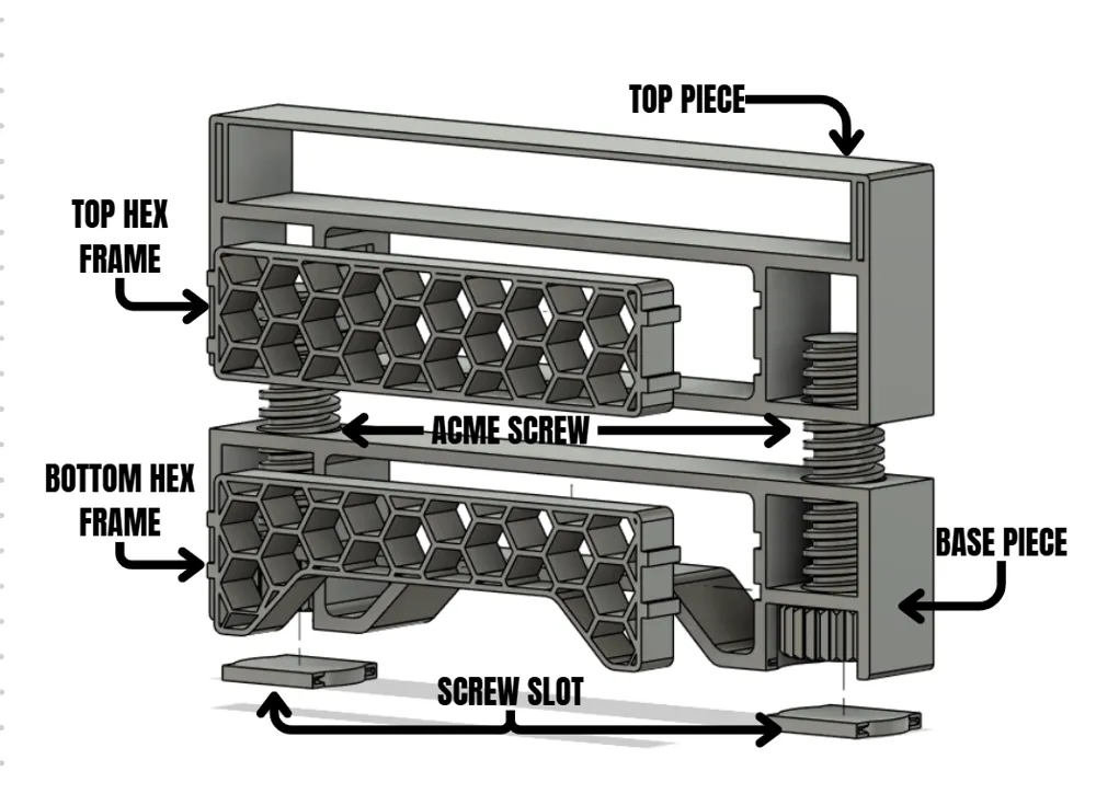 Customizable Height-Adjustable Monitor Stand - Free 3D Print Model ...