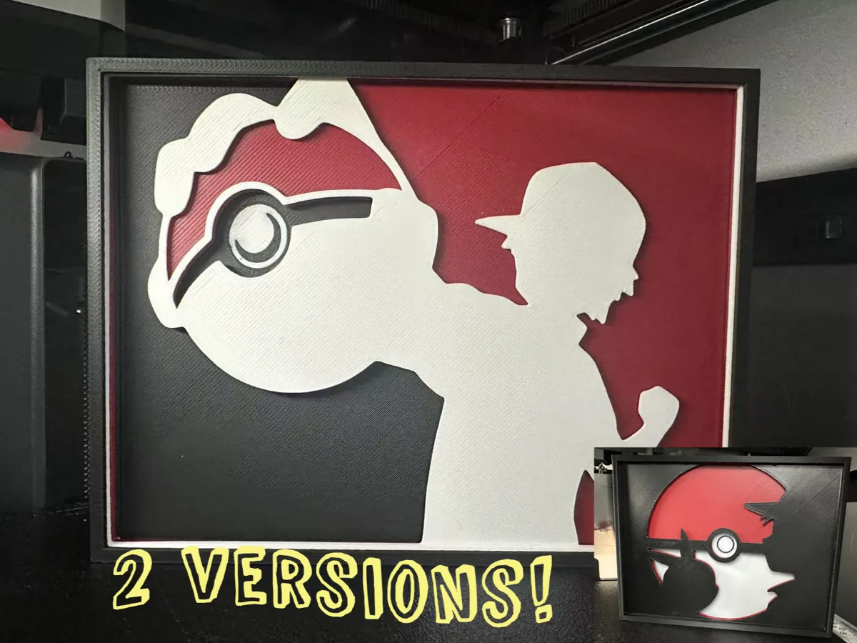 Pokémon Shadowbox - Free 3D Print Model - MakerWorld