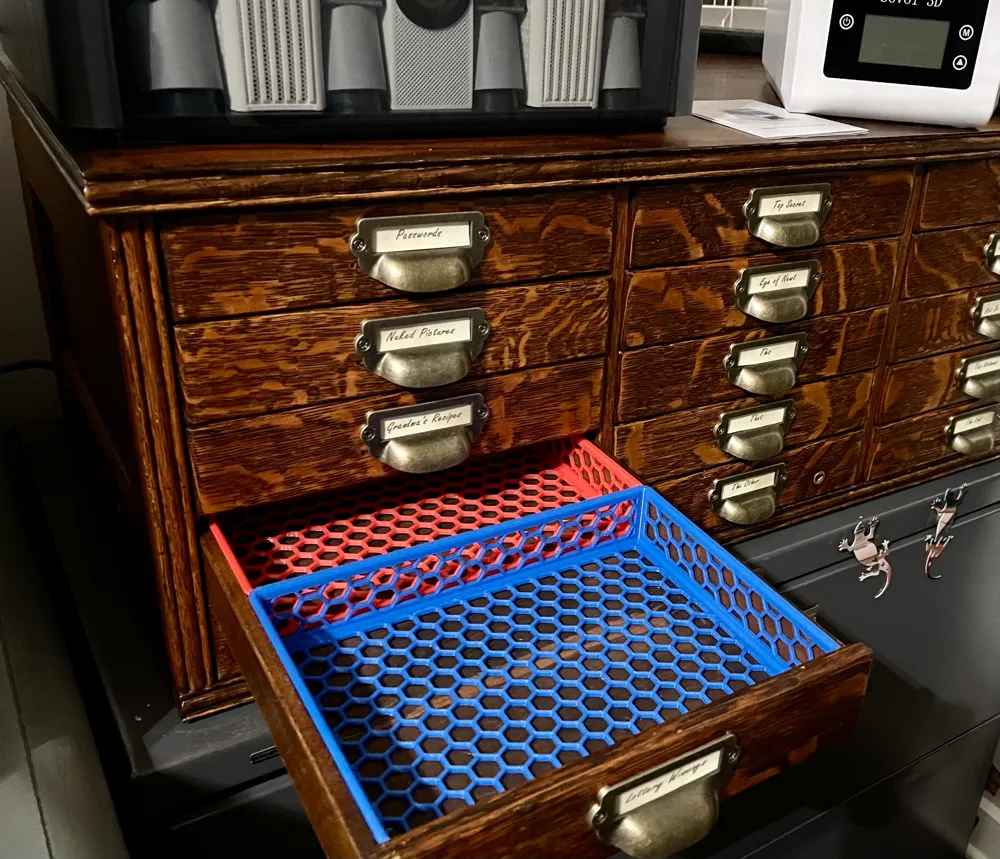 Apothecary Tray, Stackable Honeycomb by RR of Bowport - MakerWorld