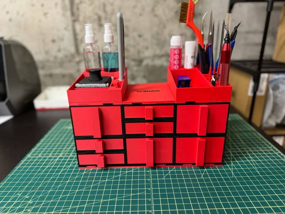 HalfWidth Double Tall - interlocking storage by interslice - MakerWorld