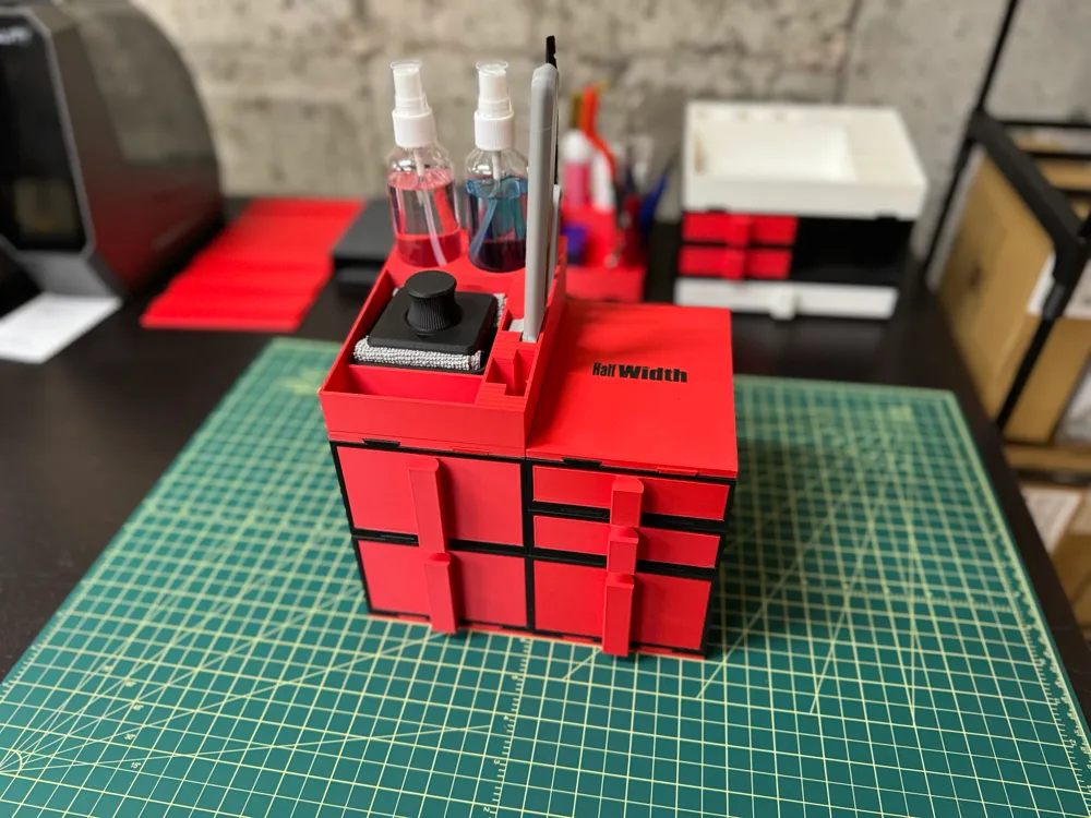 HalfWidth Double Tall - interlocking storage by interslice - MakerWorld