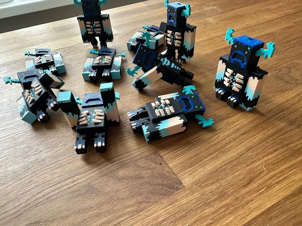 Minecraft Warden Articulated - Free 3D Print Model - MakerWorld