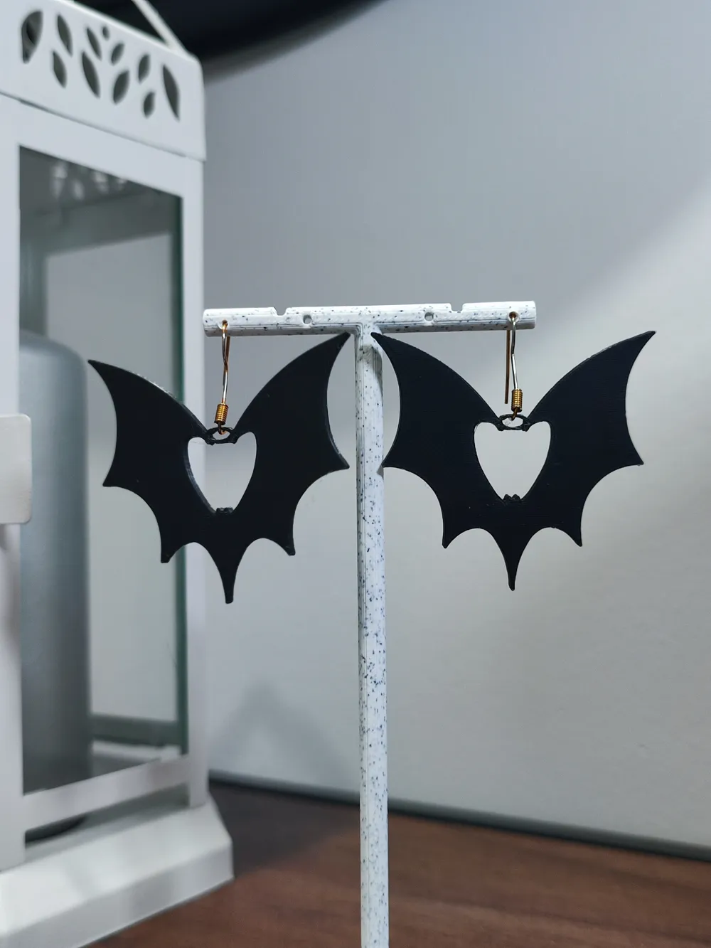 Bat-Bite Heart Earrings - Free 3D Print Model - MakerWorld