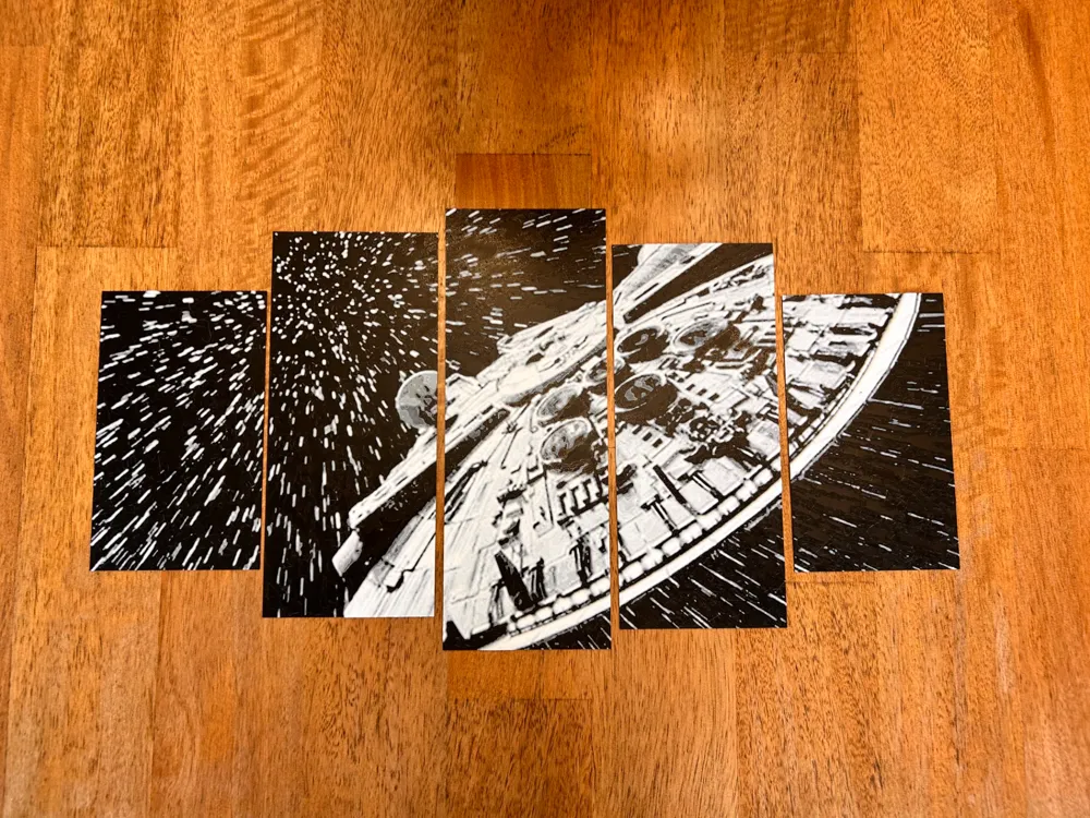 Star Wars Millennium Falcon Panel Mural by tbosley02 - MakerWorld