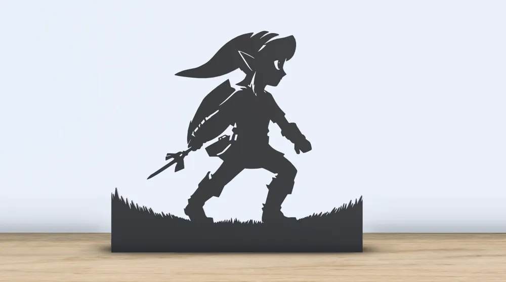 Zelda - Link - 2d silhouette - AI Generated by JF-699 - MakerWorld
