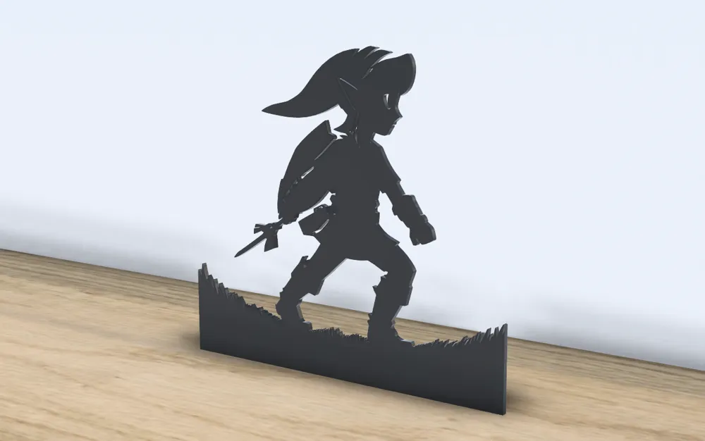 Zelda - Link - 2d silhouette - AI Generated by JF-699 - MakerWorld