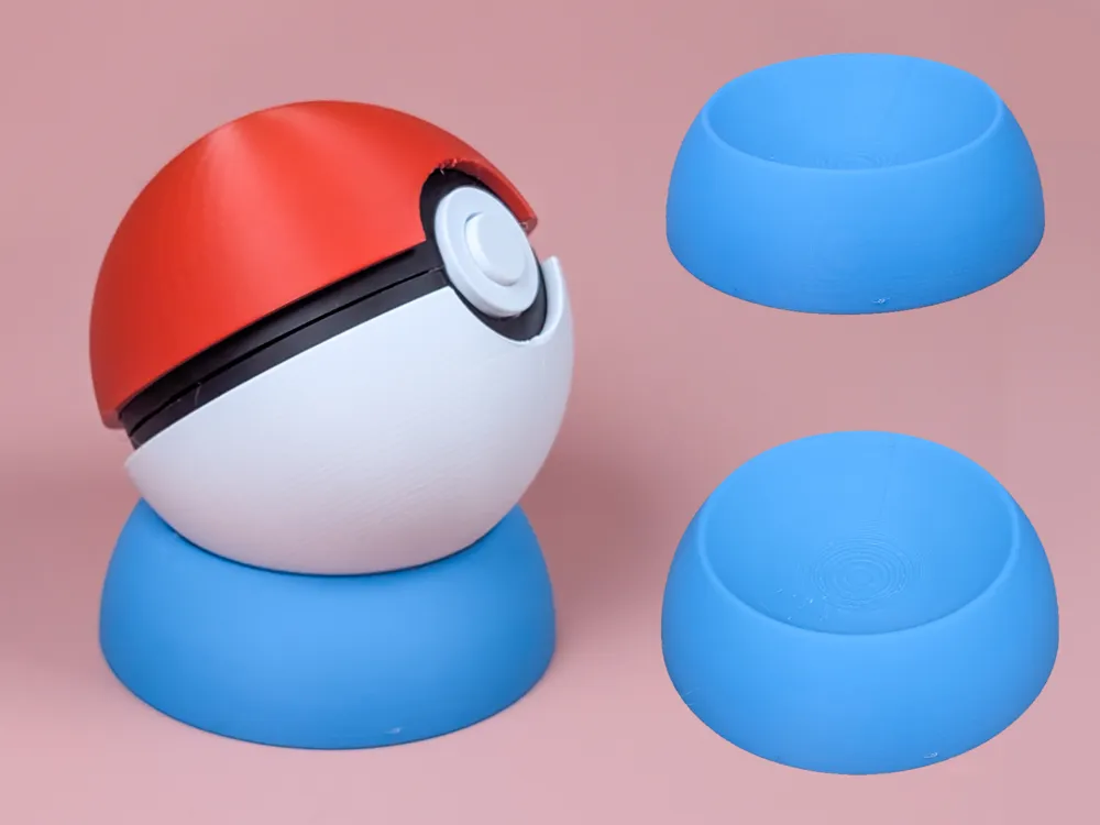 Pokeball Stand - Half Sphere by phoenix3dmodels MakerWorld: Download ...