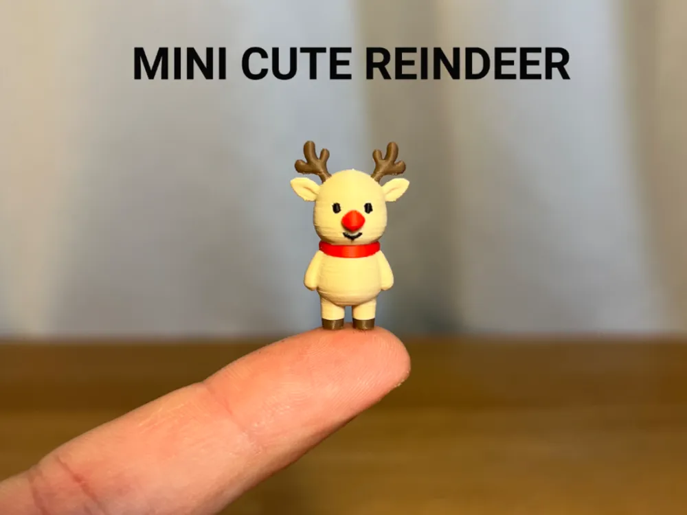 Mini Cute Reindeer - Free 3D Print Model - MakerWorld