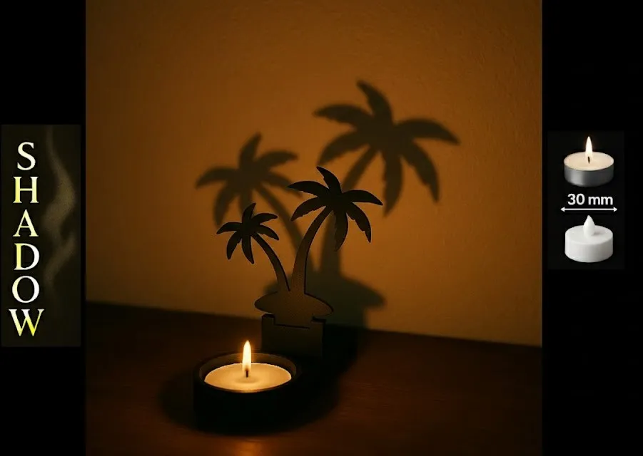 Shadow Art - Palm Trees - Free 3D Print Model - MakerWorld