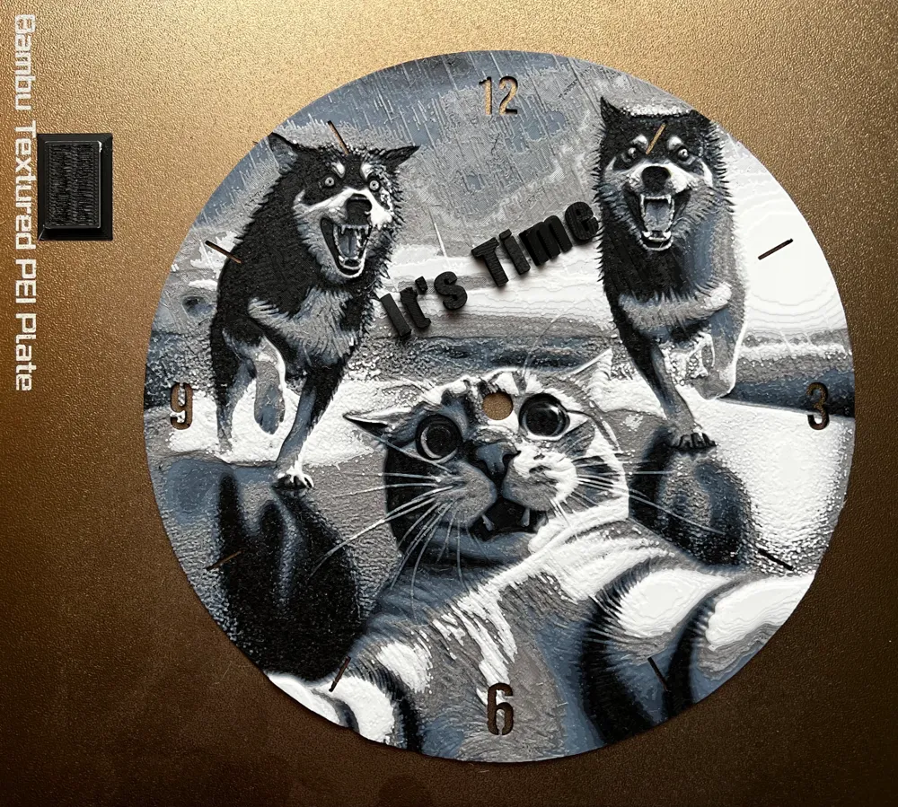 It's Time My Last Selfie Clock HueForge by Roberto Salvi - MakerWorld