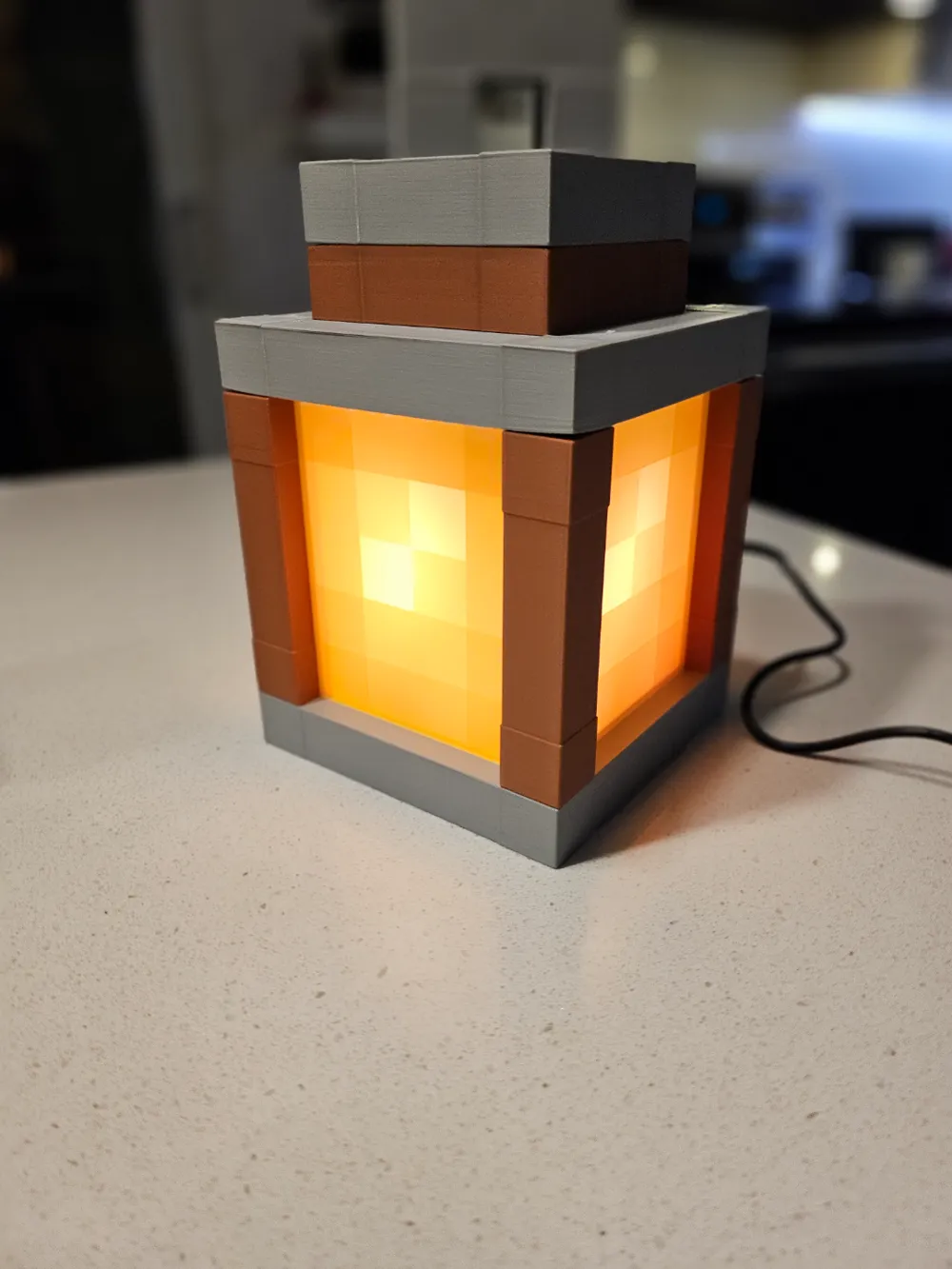 Cozy Minecraft Lantern LED lightbox Remixed by Tommy Gun - MakerWorld