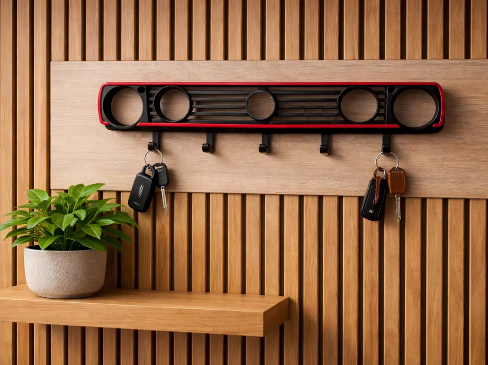 Llavero de parrilla retro - Modelo de impresión 3D gratuito - MakerWorld