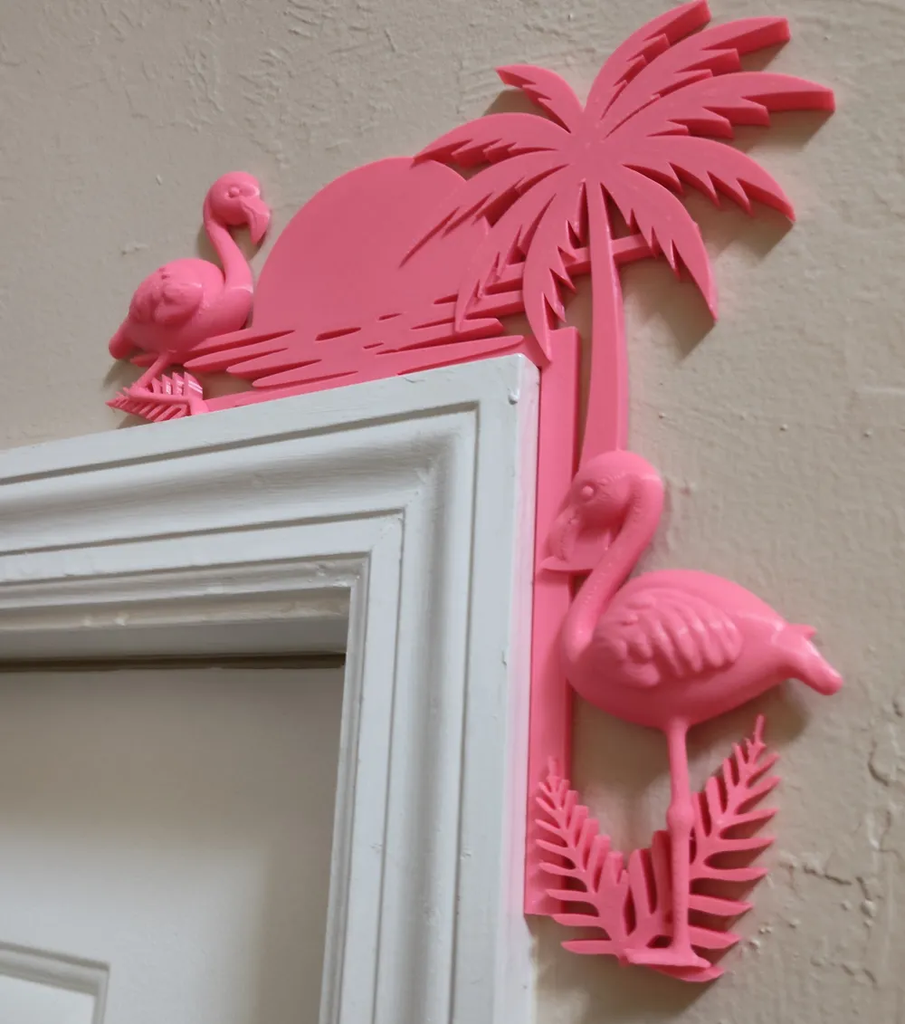 Flamingo Door Corner - Free 3D Print Model - MakerWorld