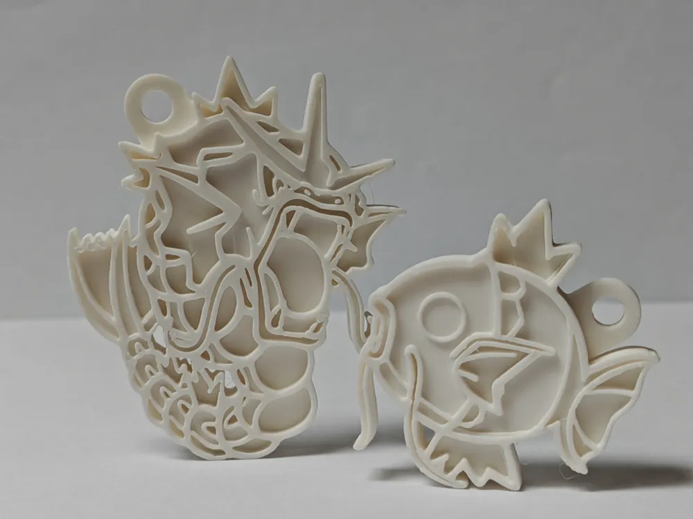 Pokemon keychain (gyarados, magikarp) - Free 3D Print Model - MakerWorld