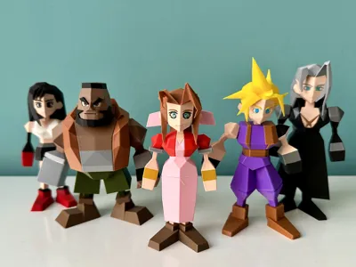 Final Fantasy VII - AERITH - MULTIPART - FF7 - Free 3D Print Model ...