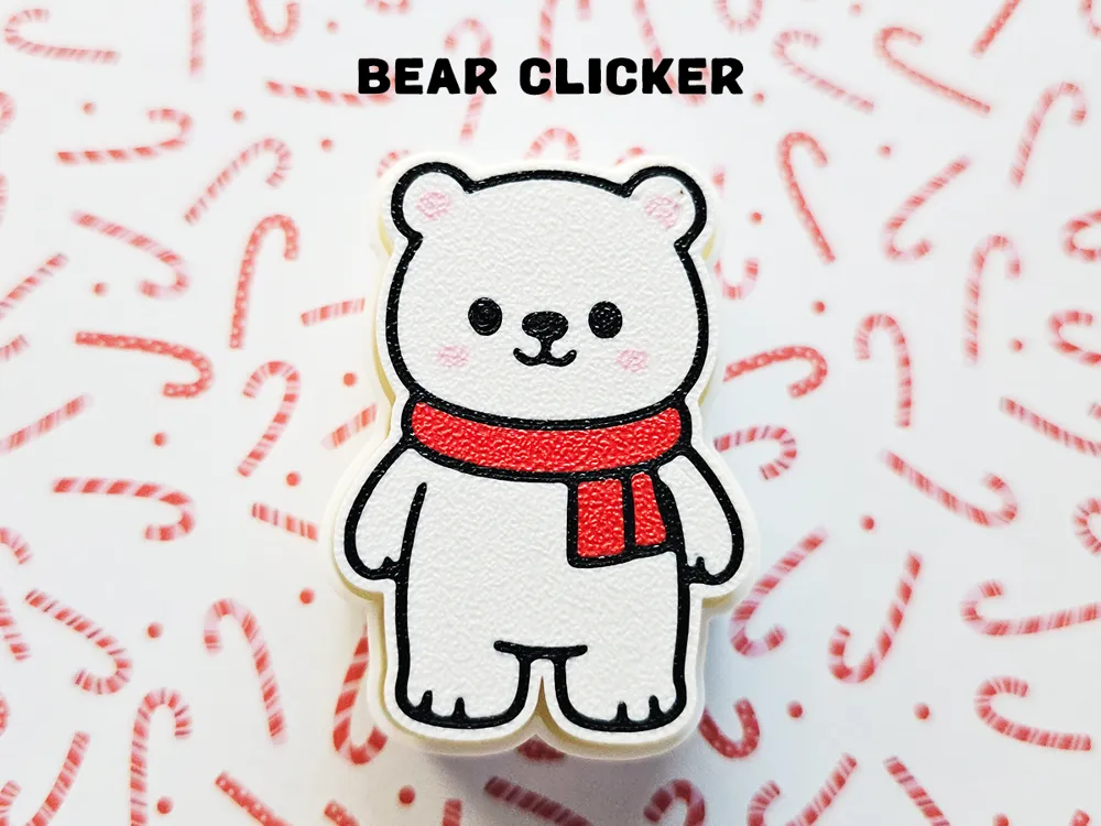 Polar Bear Clicker Toy - Free 3D Print Model - MakerWorld