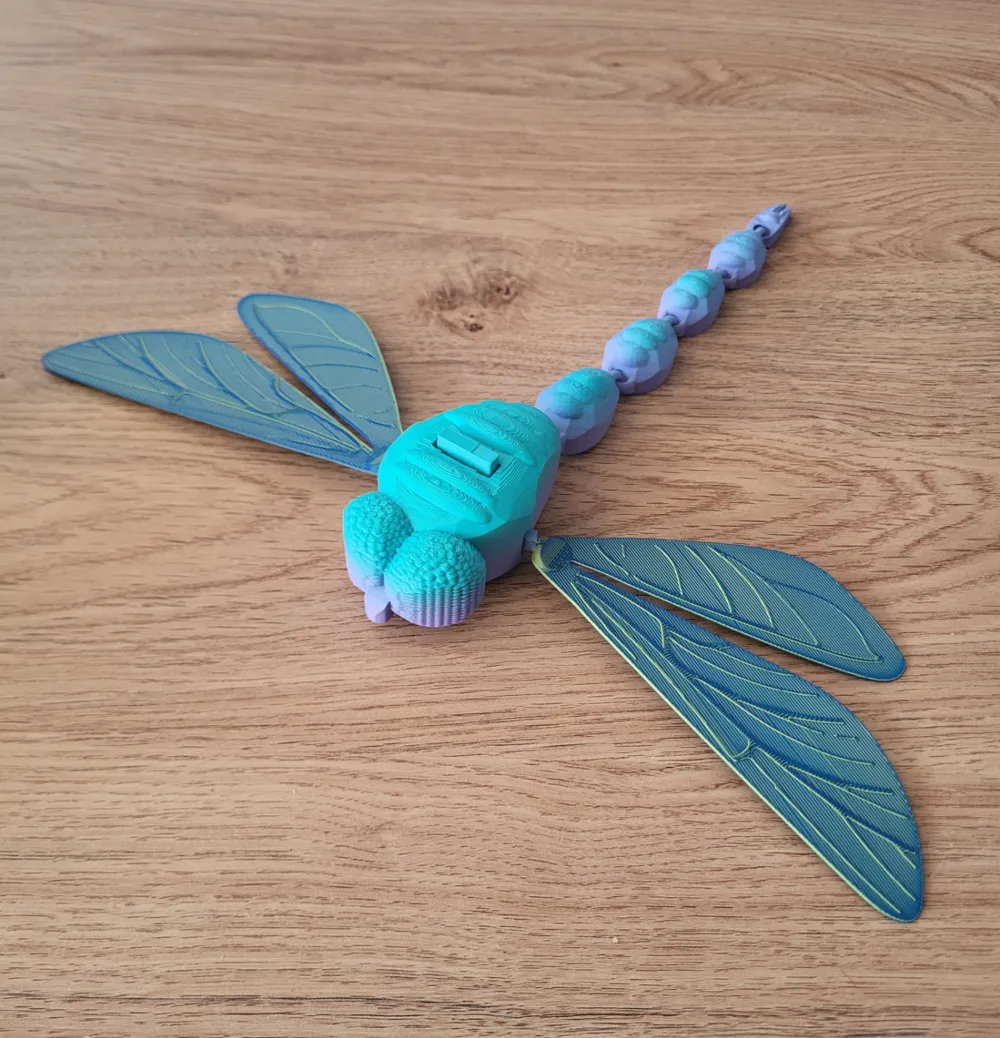 dragonfly articulated with moving wings by tomo3D MakerWorld: Download Free 3D Models