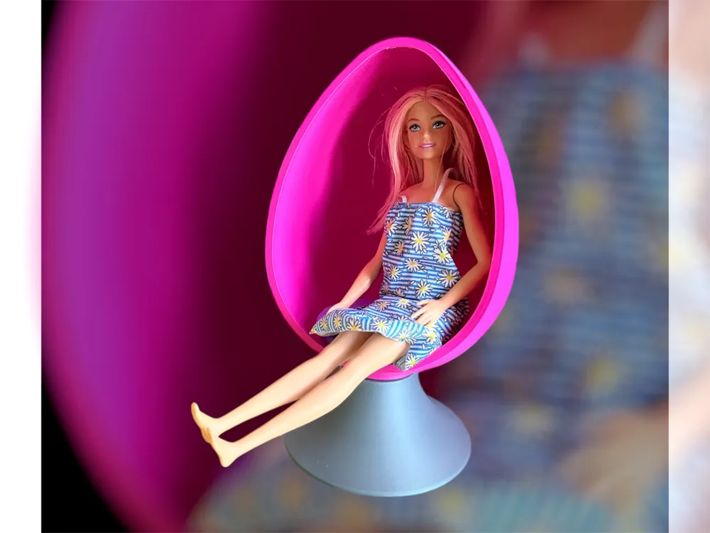 Barbie egg swivel chair - Free 3D Print Model - MakerWorld