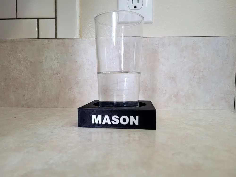 Cup Holder Blocks- Customizable Names - Free 3D Print Model - MakerWorld