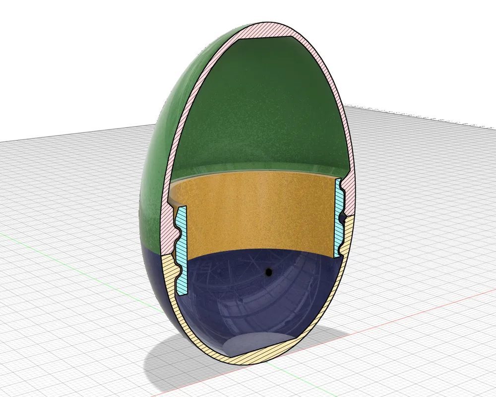Hollow Easter Egg (Threaded) by squinn - MakerWorld