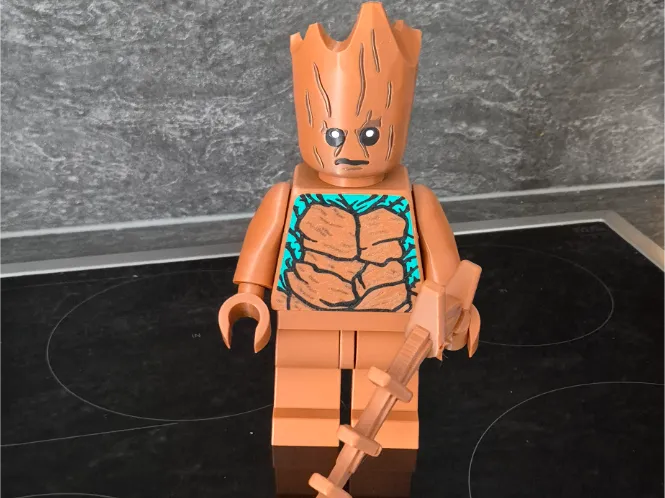 Brick Man Groot 500% by da_max MakerWorld: Download Free 3D Models
