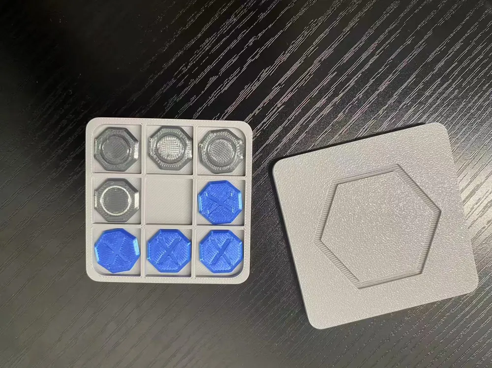 Tic Tac Toe Travel Size (No Need AMS) - Free 3D Print Model - MakerWorld