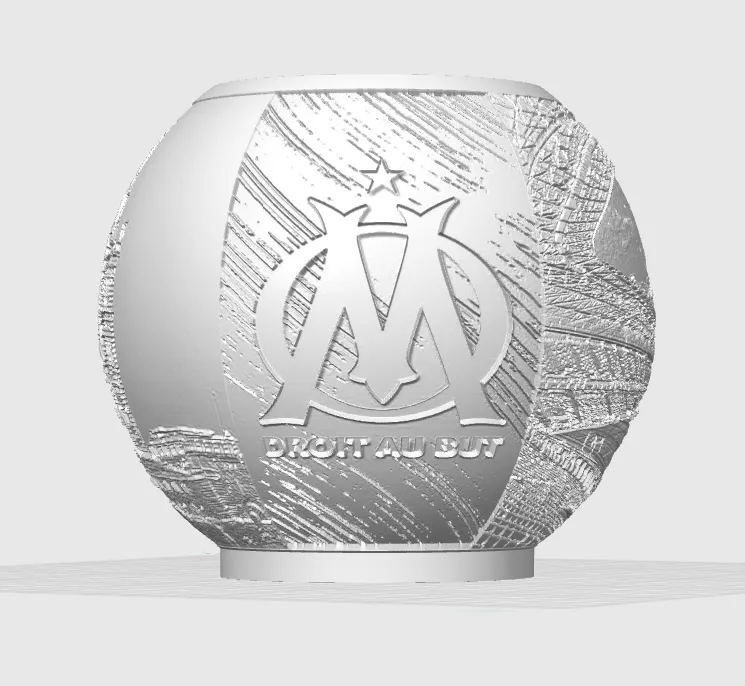 Lithophane - Olympique de Marseille 01 - Free 3D Print Model - MakerWorld