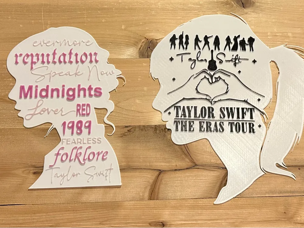 Collection of 2 Taylor Swift Silhouettes Fan Art by tsandome MakerWorld ...