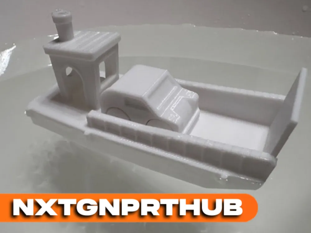 Benchy car ferry with car (floatable!) Remixed by NxtGnPrtHub - MakerWorld