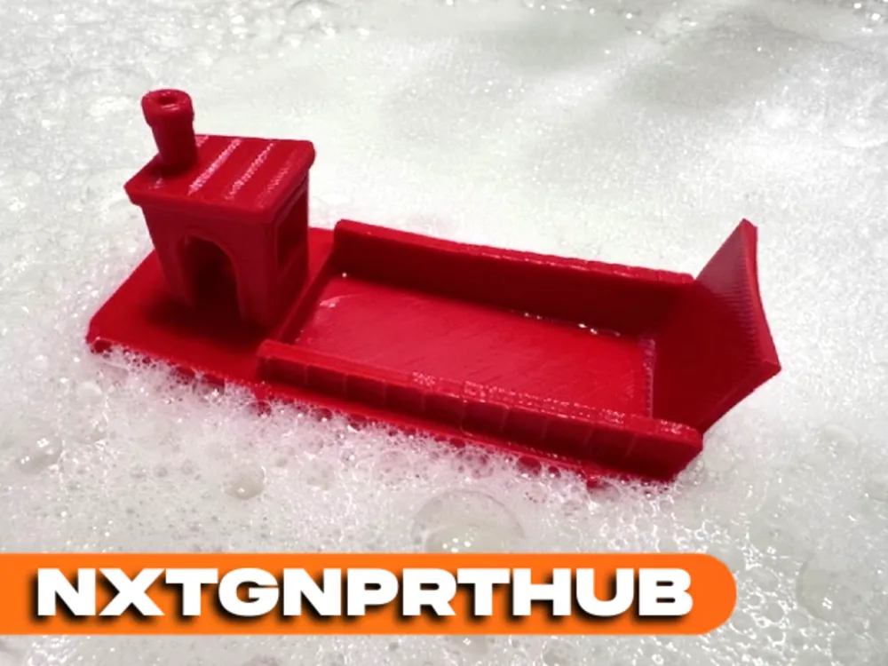 Benchy car ferry with car (floatable!) Remixed by NxtGnPrtHub - MakerWorld