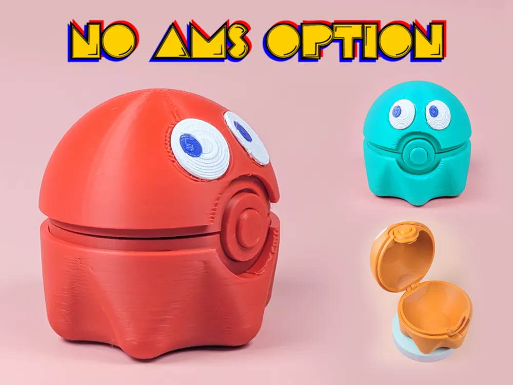 Functional Pacman Ghost Pokeball by phoenix3dmodels MakerWorld: Download Free 3D Models