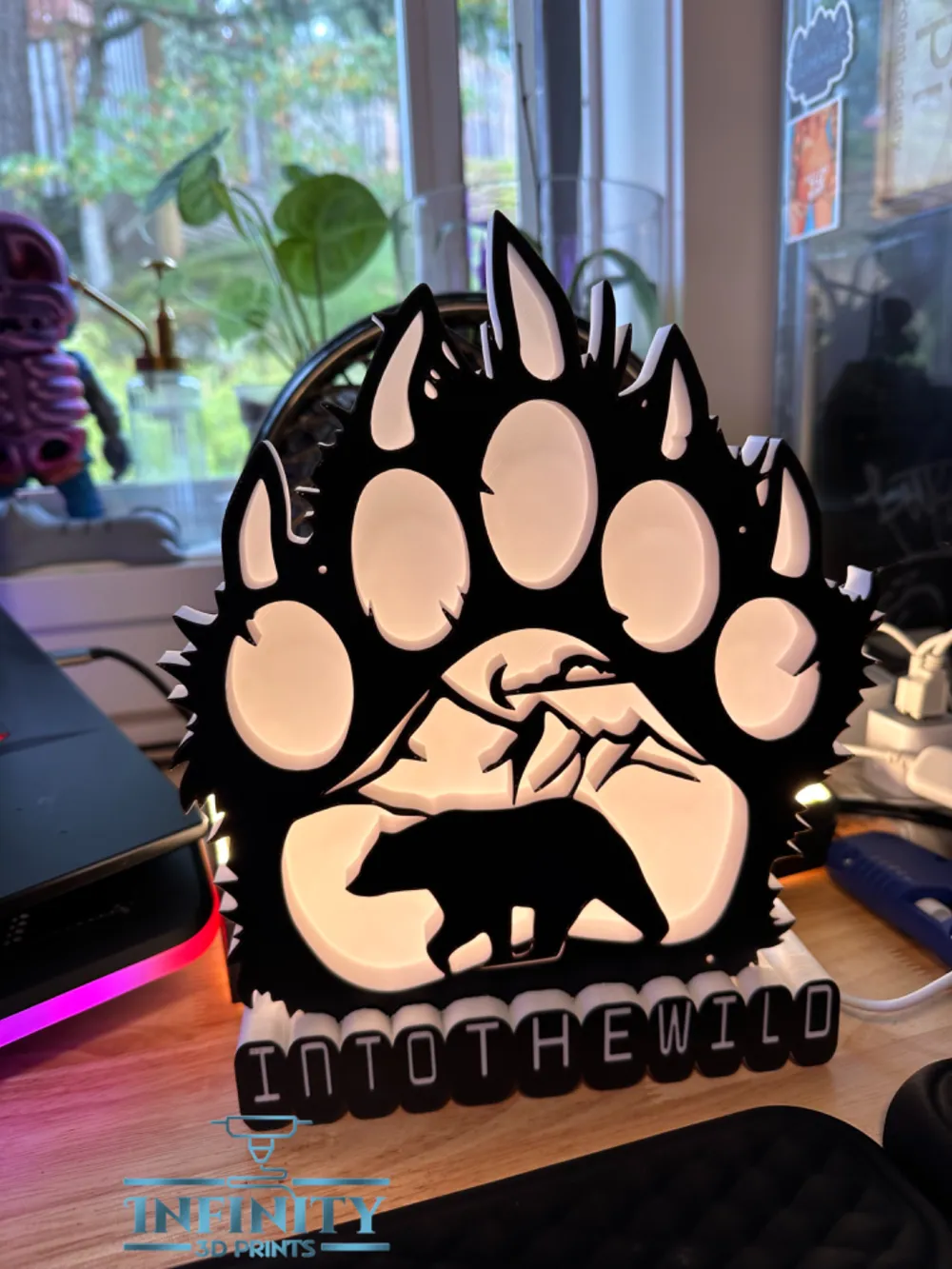 into the wild sign with holder(not a light box) by INFINITY 3D PRINTS ...