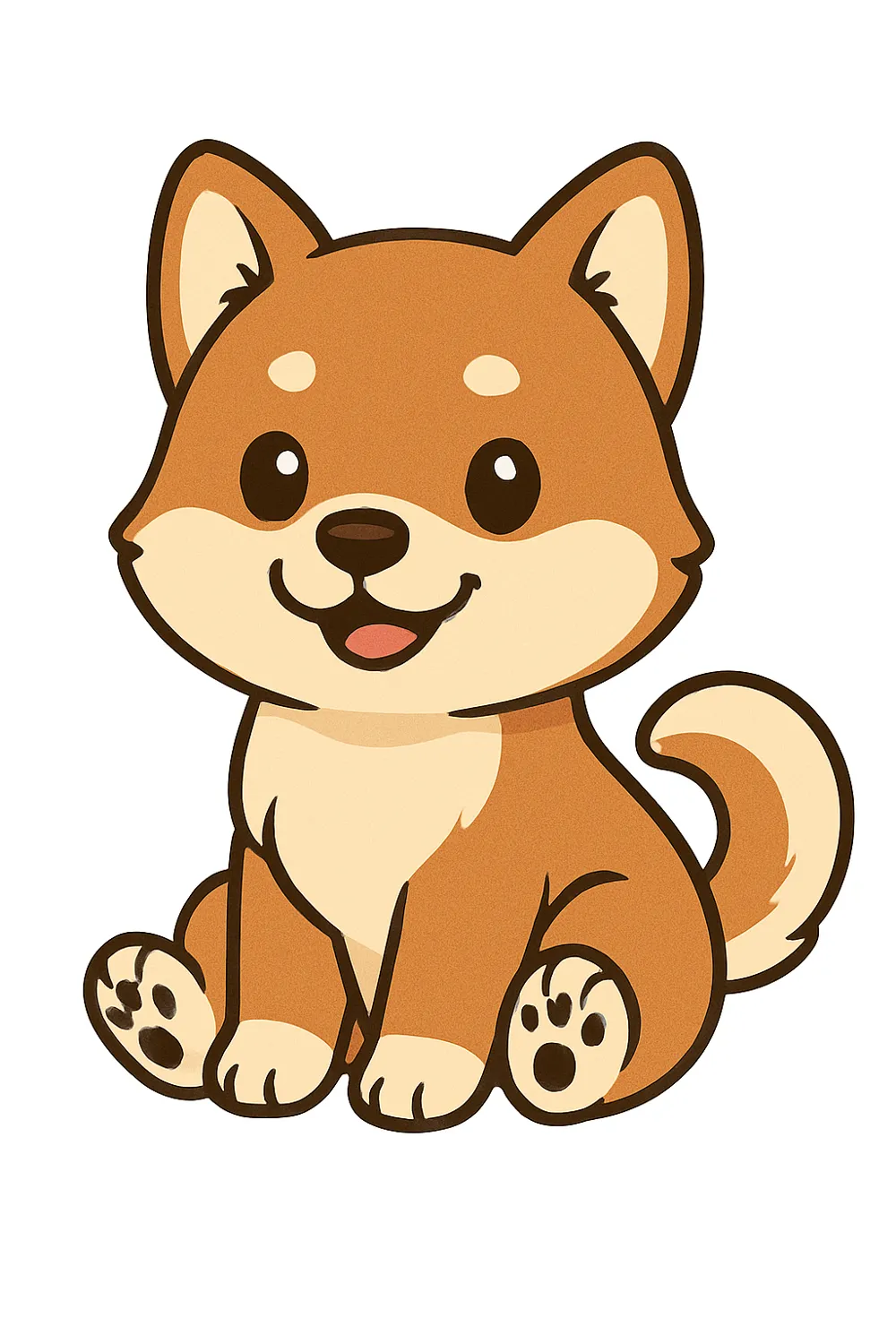Cute Cartoon Shiba Inu Dog - Cartoon Zoo - Free 3D Print Model - MakerWorld