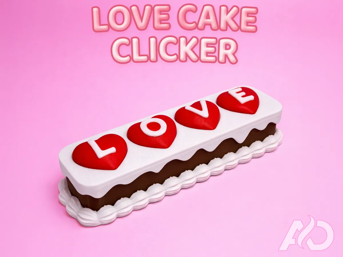 LOVE CAKE CLICKER - Free 3D Print Model - MakerWorld