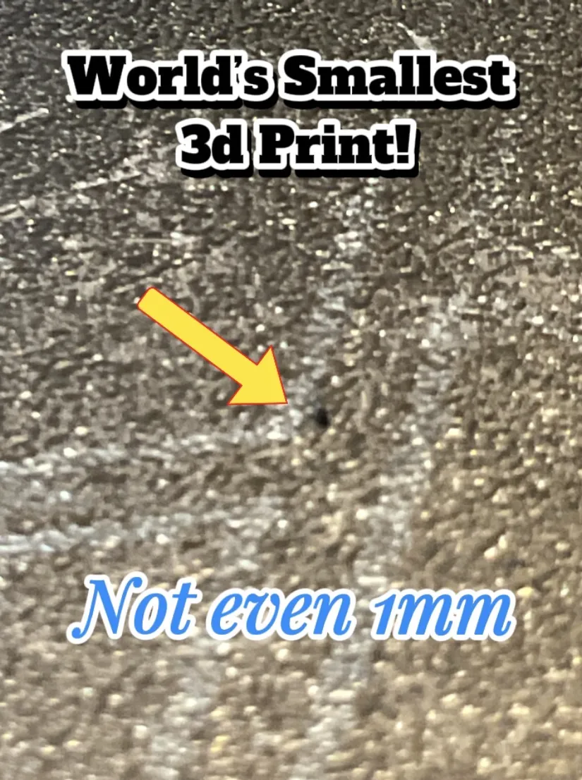 World's Smallest 3d Print - Free 3D Print Model - MakerWorld