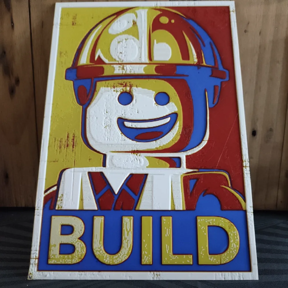 4-color HueForge Lego Minifig Build Poster by a.vdh_1983 - MakerWorld
