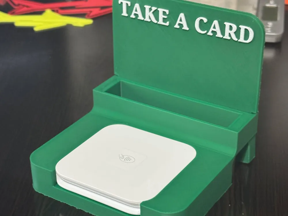 Square Reader and Business Card Display Stand - Free 3D Print Model ...