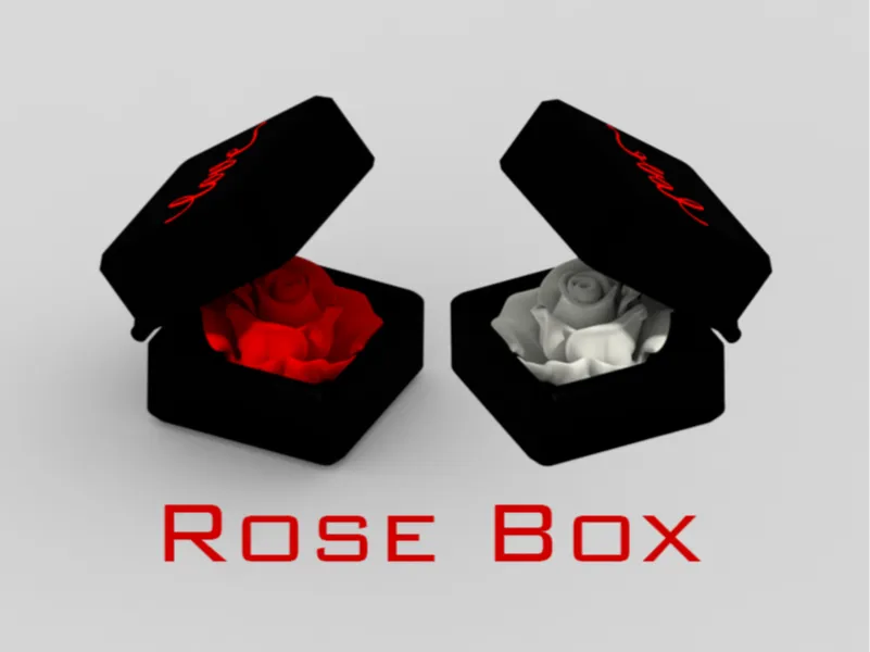 Romantic Rose Box with Hinge - Valentines Day - Free 3D Print Model ...