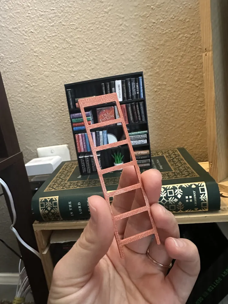 Miniature Ladder for Mini Bookshelf - Free 3D Print Model - MakerWorld