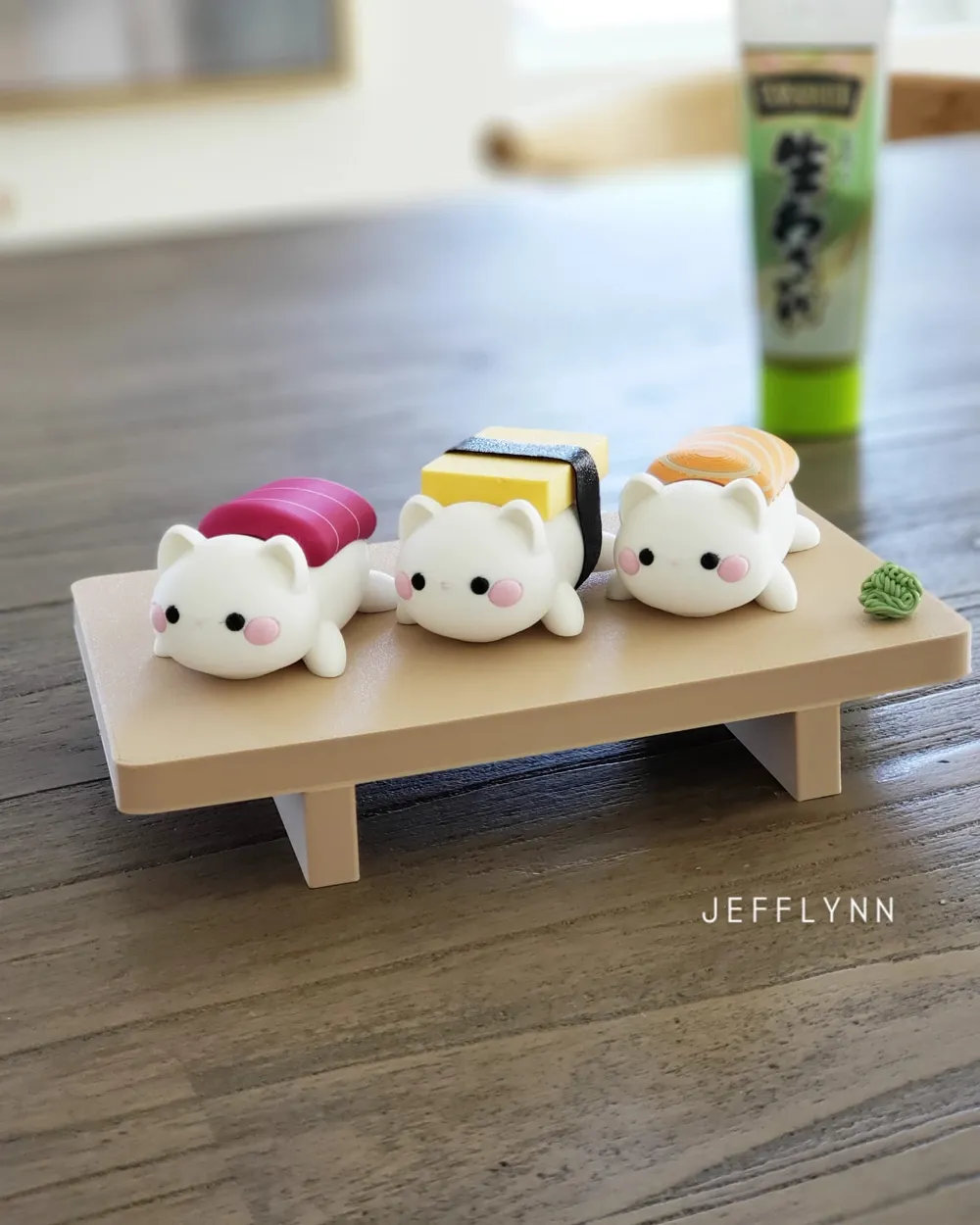 Gato/gatito sushi (plato incluido) por Jefflynn MakerWorld: Descarga ...