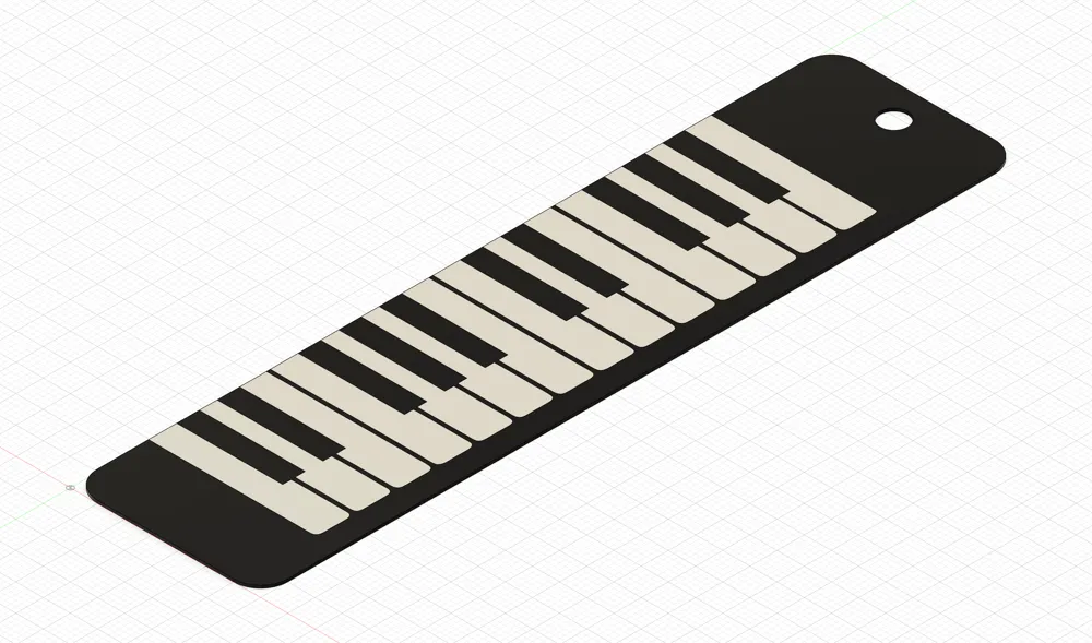 Piano Keyboard Bookmark by KelzanMakerWorld: Download Free 3D Models