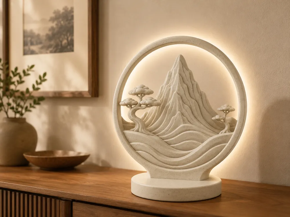 Mountain Landscape Statue – Nature Inspired Decor - Free 3D Print Model ...