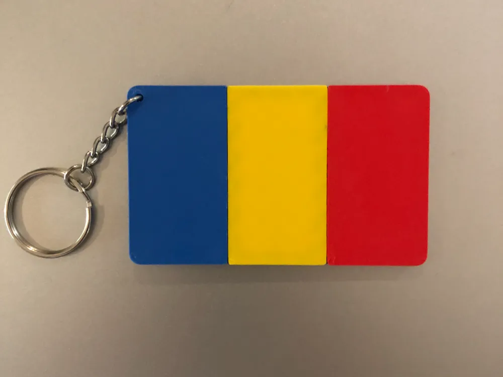 Romania Flag (Fridge magnet) - Free 3D Print Model - MakerWorld