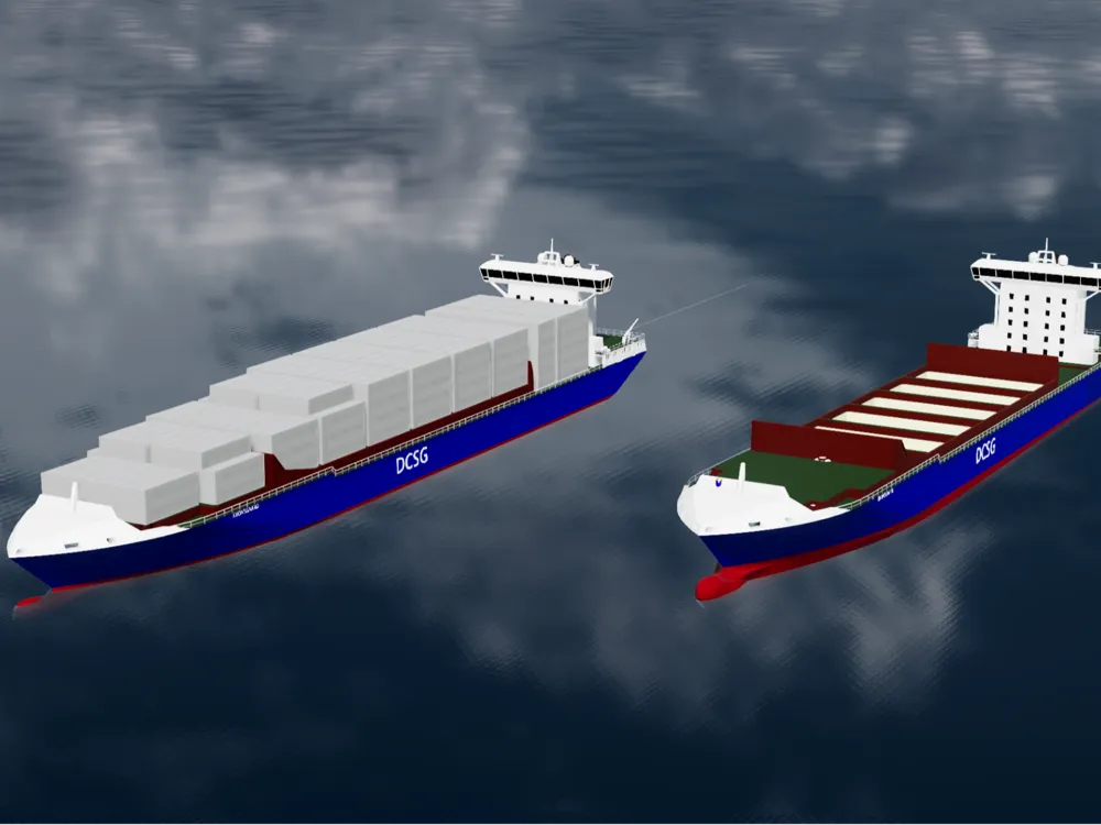 Buque de carga de contenedores ficticio Tipo Flotante 165 por Die Werft ...