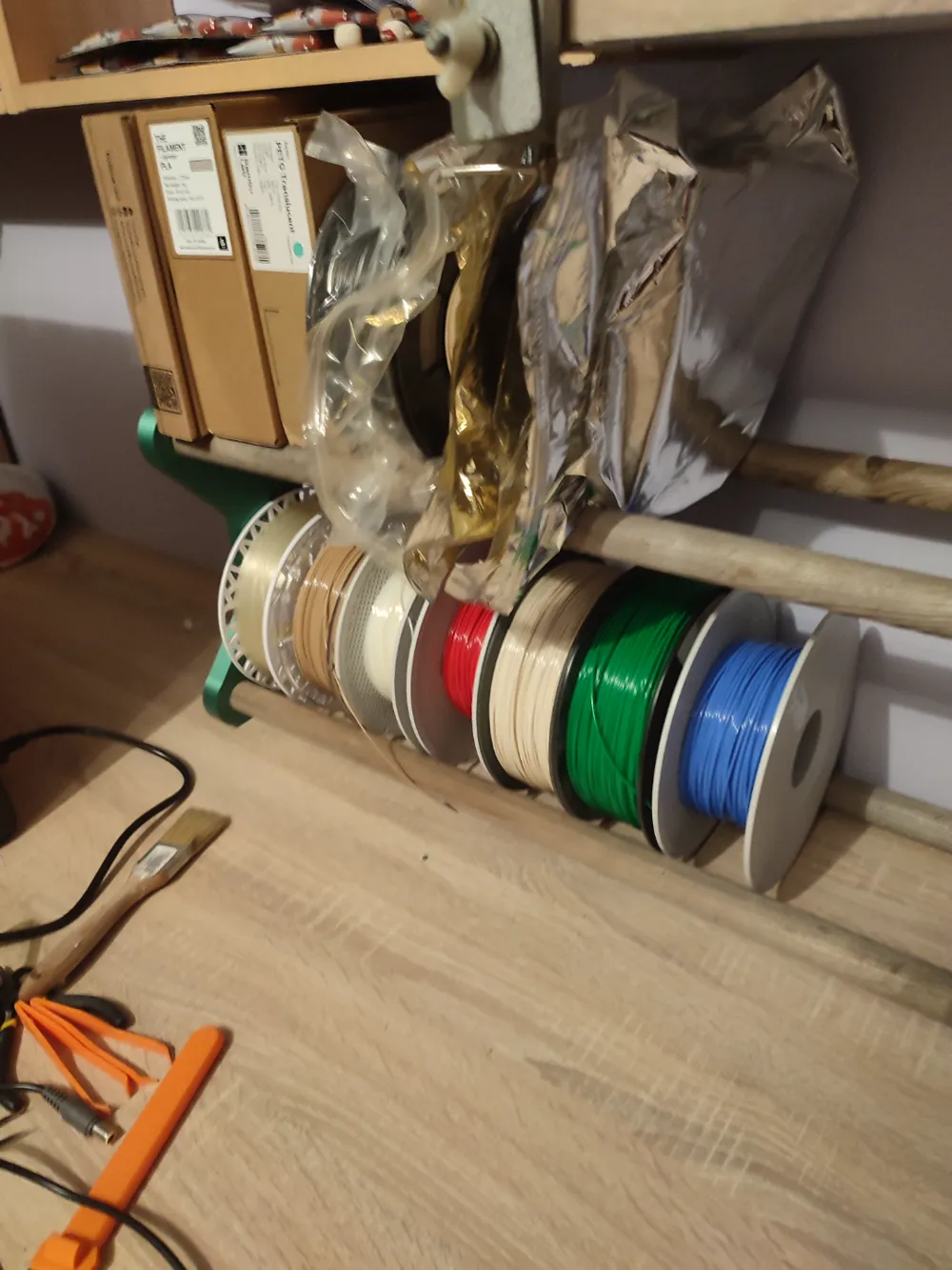 Filament stand with 4 sticks(28mm) by rekodziela_hiyou - MakerWorld