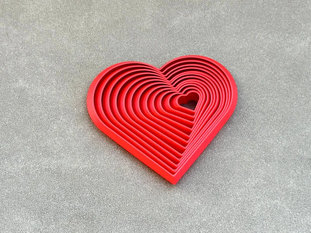 Layered Heart Fidget – Satisfying Mini Toy - Free 3D Print Model ...